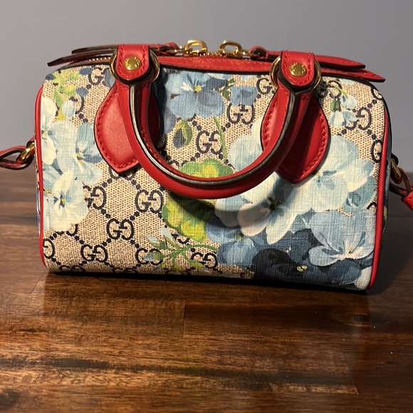 Gucci | Bags | Gucci Monogram Gg Supreme Blooms Mini Boston Bag | Poshmark